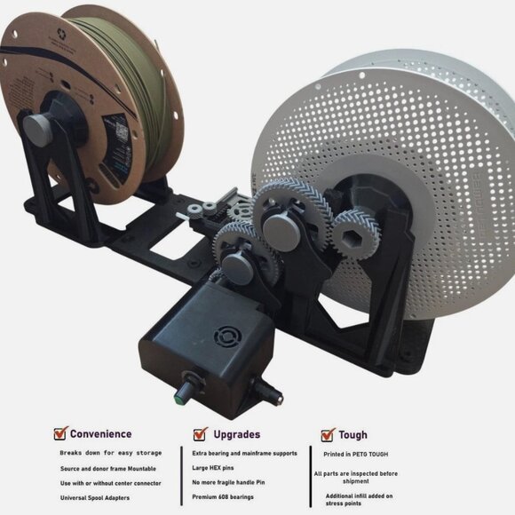 Other | Motorized Upgraded 3d Filament Respoolertransfer Preassembled ...